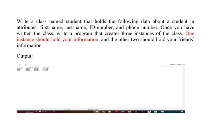 Solved Write a class named student that holds the following | Chegg.com