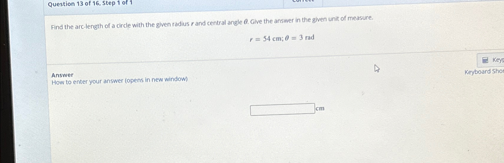 Solved Question 13 ﻿of 16, ﻿Step 1 ﻿of 1Find the arc-length | Chegg.com