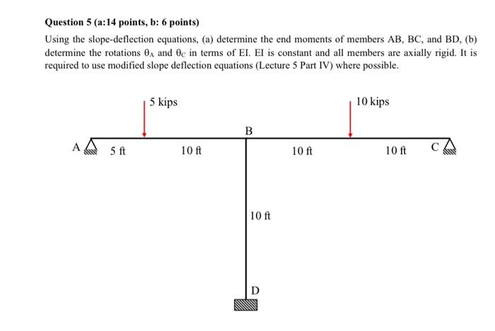 Solved Question 5 (a:14 points, b: 6 points) Using the | Chegg.com