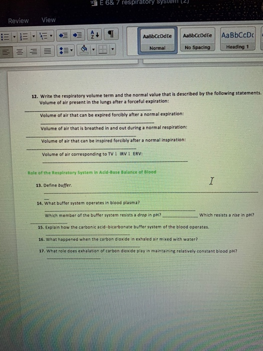 Name Respiratory system AP II Upper and lower | Chegg.com