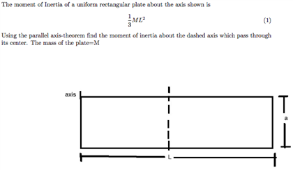 Solved The moment of Inertia of a uniform rectangular plate | Chegg.com