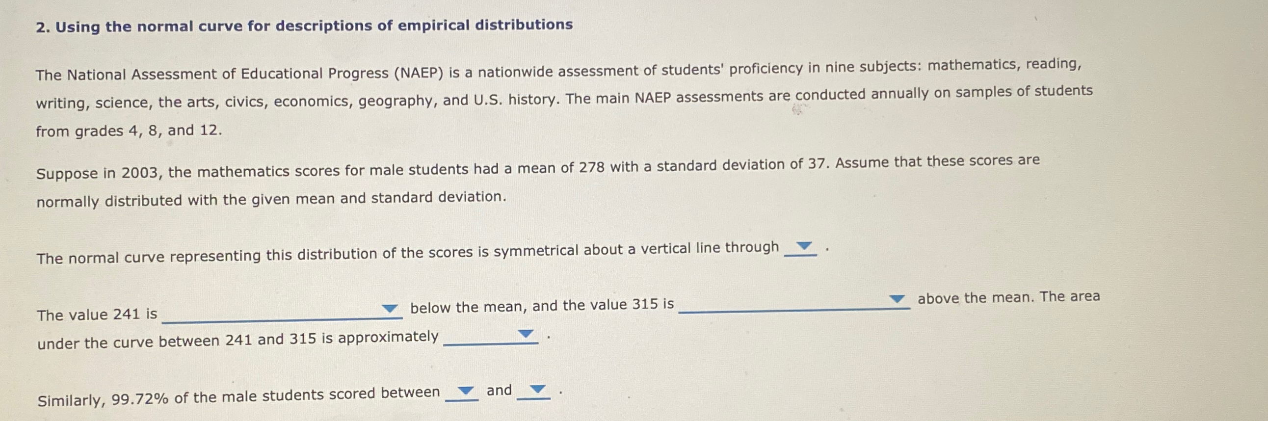 Solved Using the normal curve for descriptions of empirical | Chegg.com