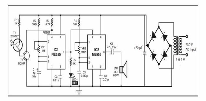 Solved R1 1K R2 100KS R3 4.7K RA 10K TI RESET 2N5777 7 VR1 | Chegg.com