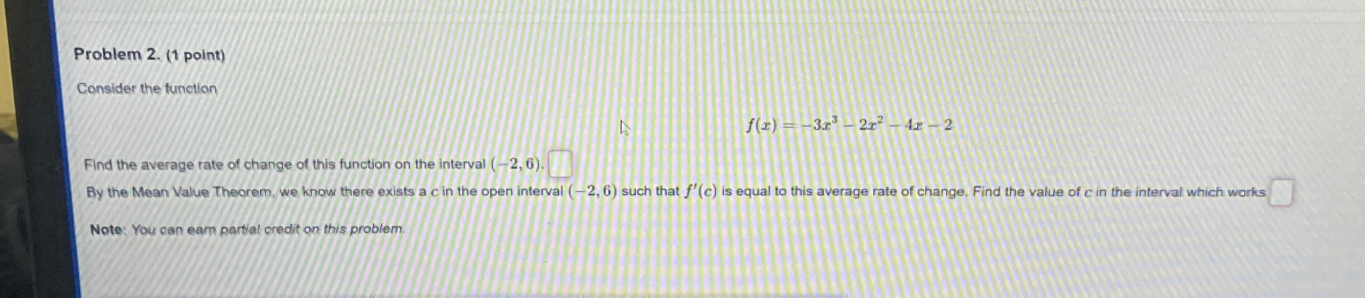 Solved Problem 2. (1 ﻿point)Consider the | Chegg.com