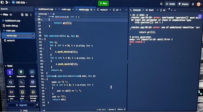 Solved hi, I am trying to separate my c++ files into .h and | Chegg.com