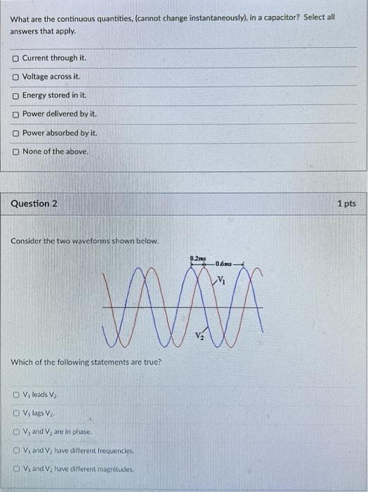 Solved What are the continuous quantities, (cannot change | Chegg.com