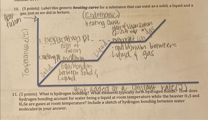 Solved 10 11 5 Points What Is Hydrogen Bonding What