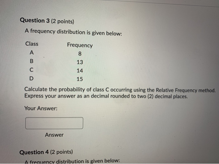 Solved Question 1 (2 points) A partial relative frequency | Chegg.com