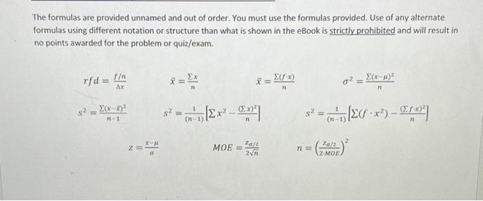 Solved this is math 107 years are the formulas I can use | Chegg.com