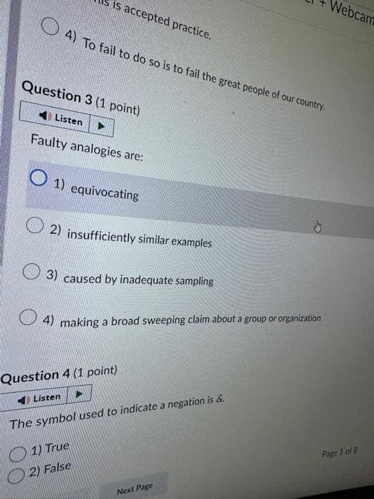 1) 1) a premise 2) a predicate 3) an argument 4) a | Chegg.com
