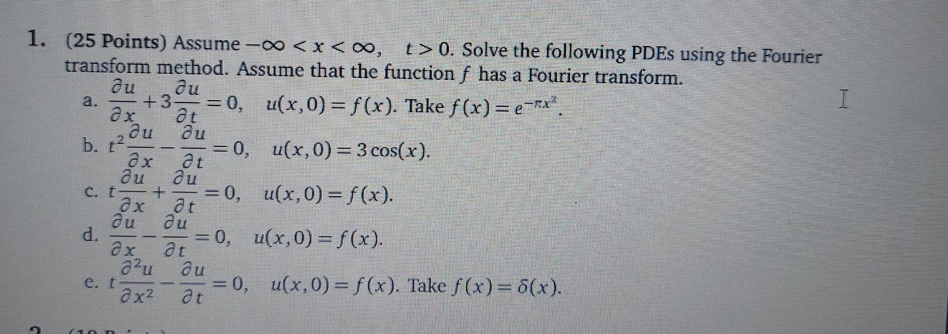 solve only using fourier transform. attaching the | Chegg.com solve only using fourier transform. attaching the | Chegg.com