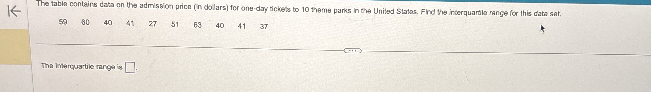 Solved The table contains data on the admission price (in | Chegg.com