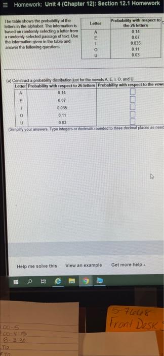 Solved E Homework: Unit 4 (Chapter 12): Section 12.1 | Chegg.com