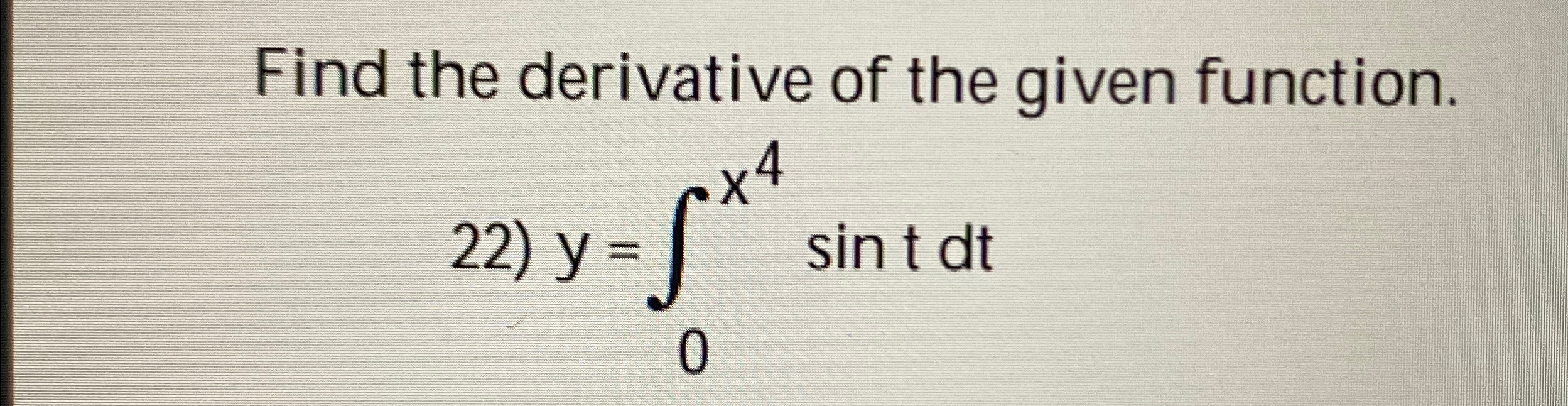 Solved Find the derivative of the given | Chegg.com