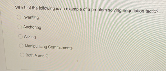 Solved Which of the following is an example of a problem | Chegg.com