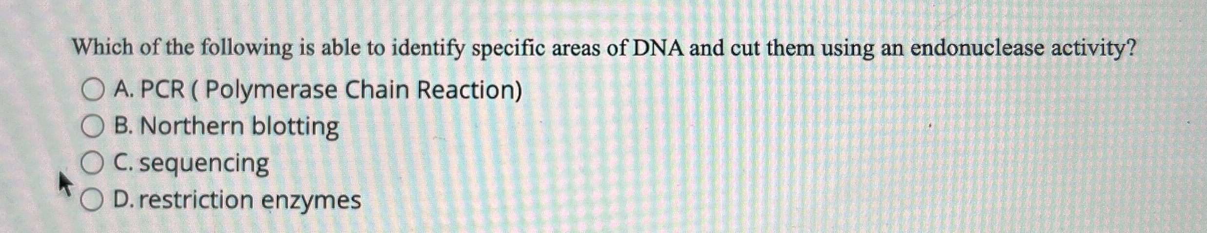Solved Which of the following is able to identify specific | Chegg.com
