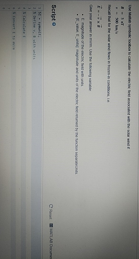 Solved Use Matlab symbolic toolbox to calculate the electric | Chegg.com