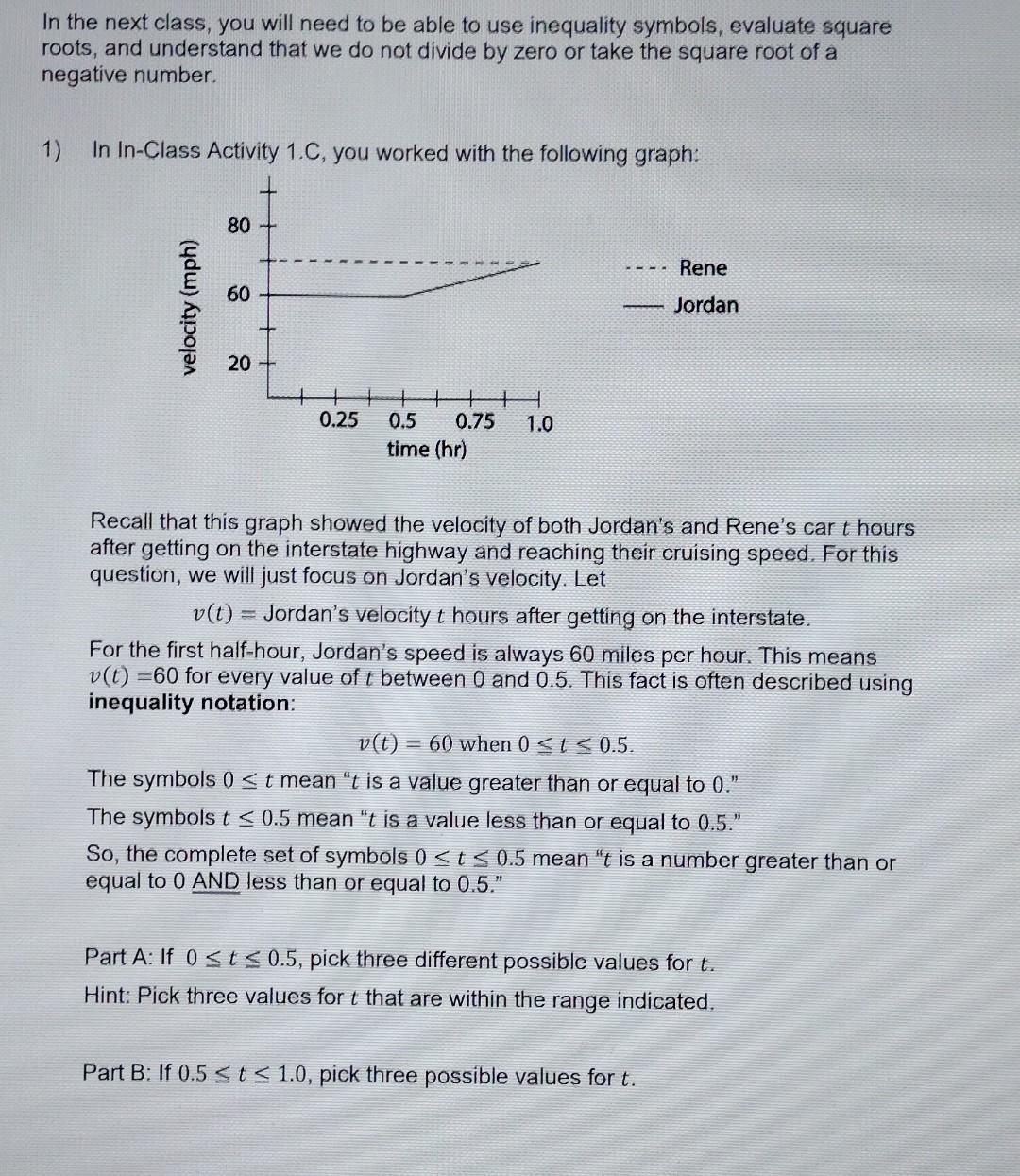 Solved In the next class, you will need to be able to work | Chegg.com