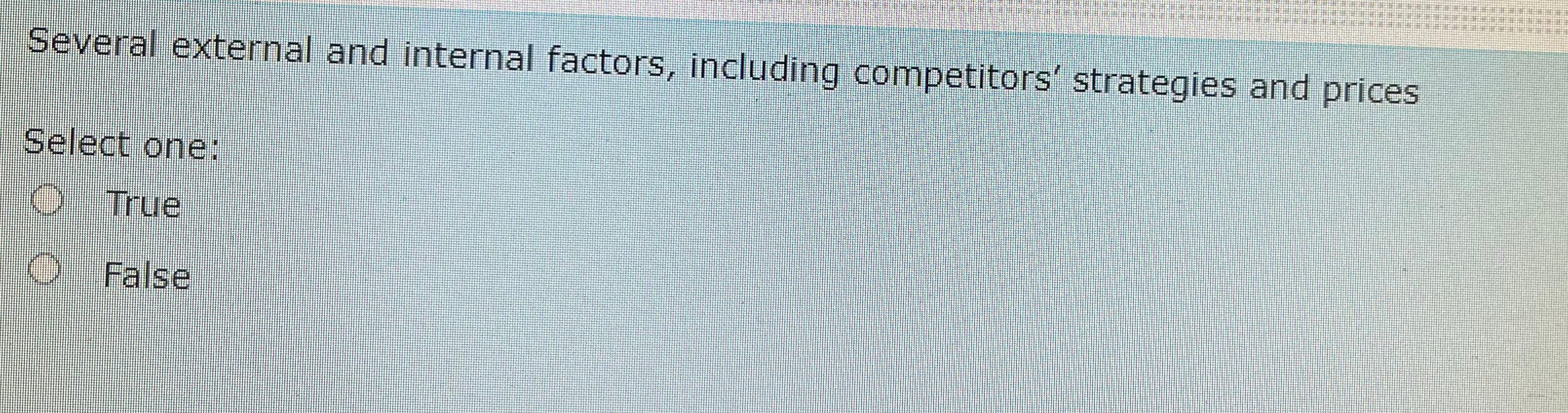 Solved Several external and internal factors, including | Chegg.com
