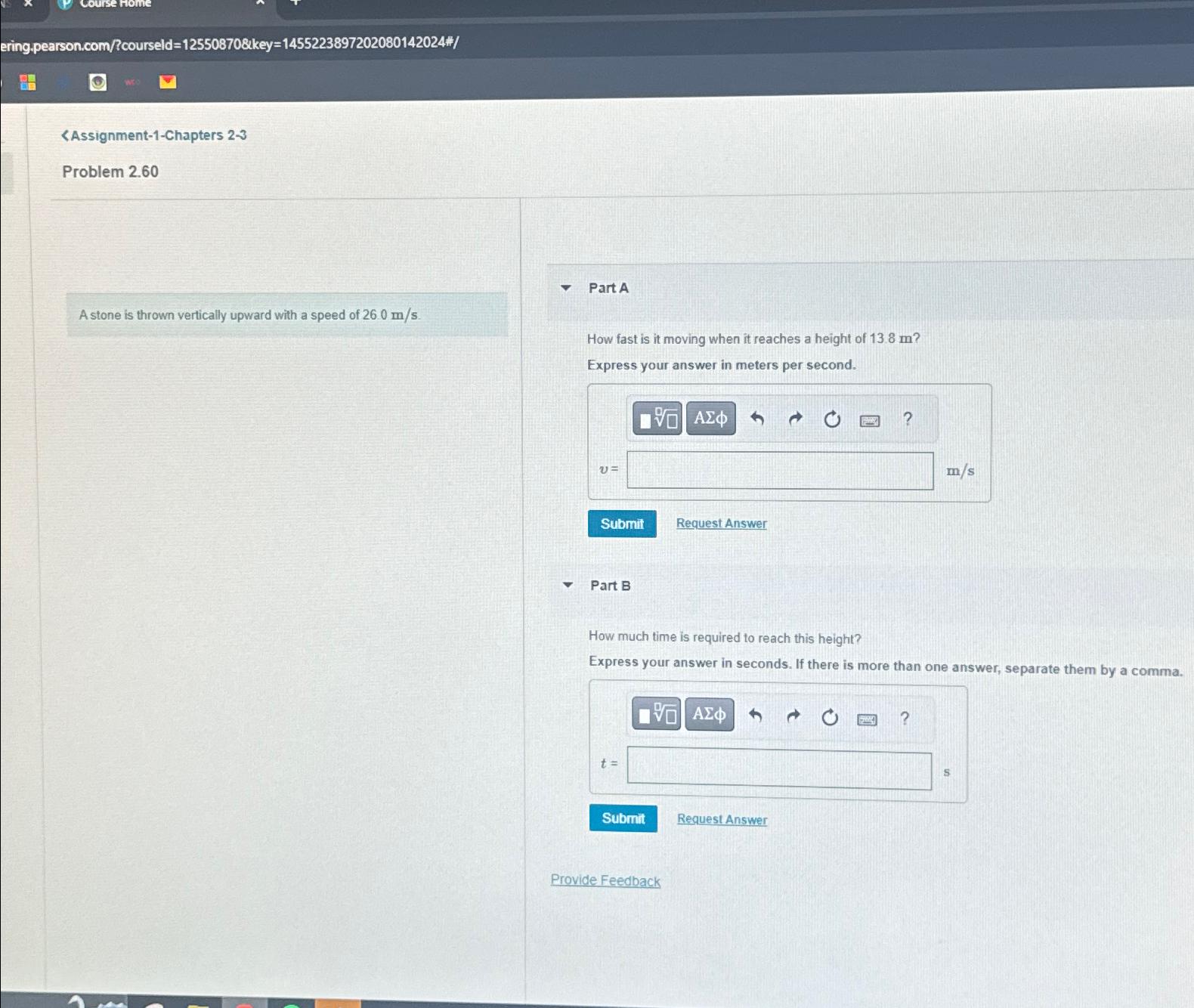 Solved 26.0ms13.8m 7AΣφt= | Chegg.com