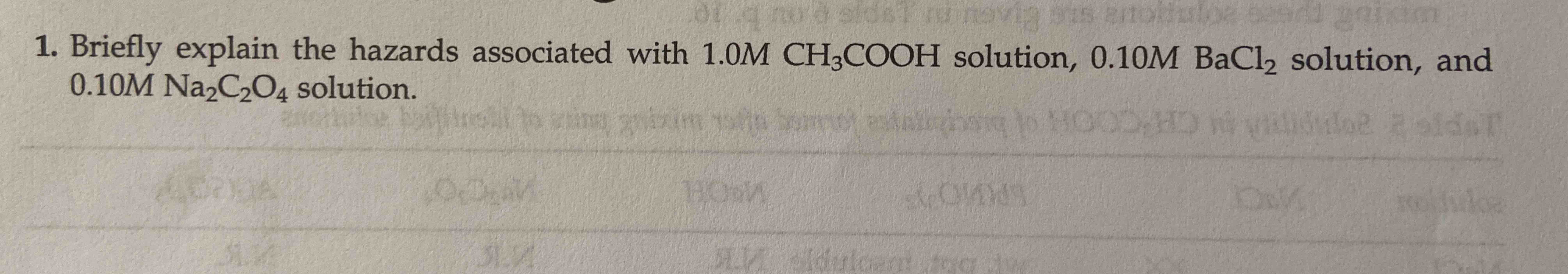 Solved Briefly explain the hazards associated with | Chegg.com