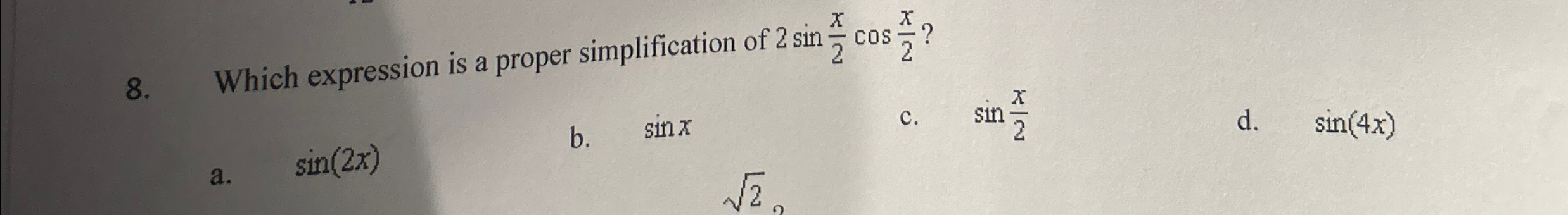Solved Which expression is a proper simplification of | Chegg.com