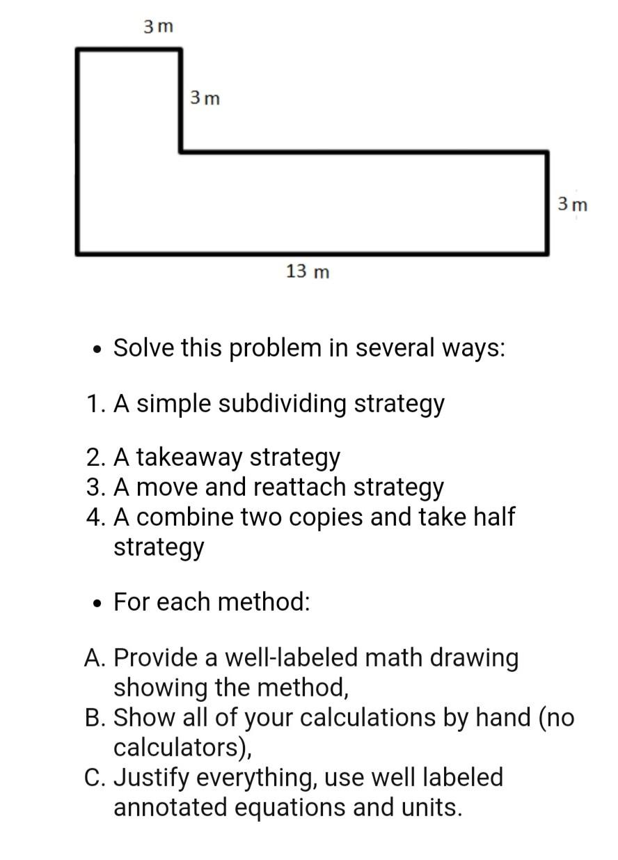 Solved 3 m 3 m 3 m 13 m • Solve this problem in several | Chegg.com