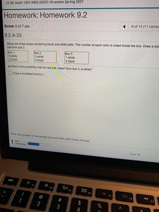 CF DE math 1351-5002 (5537) 16-weeks Spring 2021 | Chegg.com