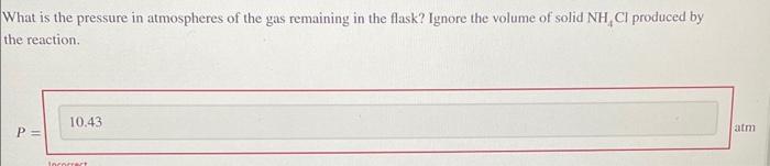 Solved Solid ammonium chloride, NH4Cl, is formed by the | Chegg.com
