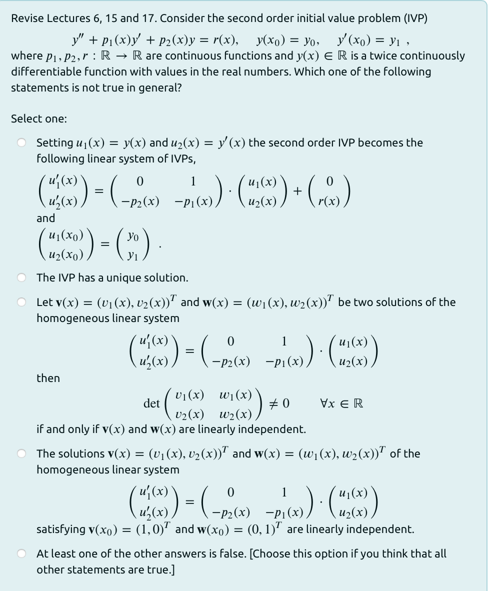 Solved Revise Lectures 6, 15 ﻿and 17. ﻿Consider the second | Chegg.com