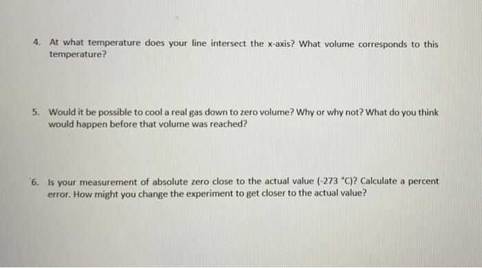 Solved Table 3: Temperature vs. Volume of Gas Data | Chegg.com