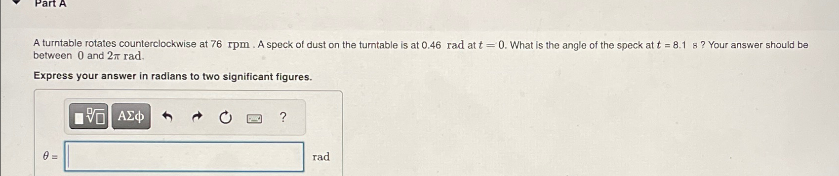 Solved A Turntable Rotates Counterclockwise At 76rpm A