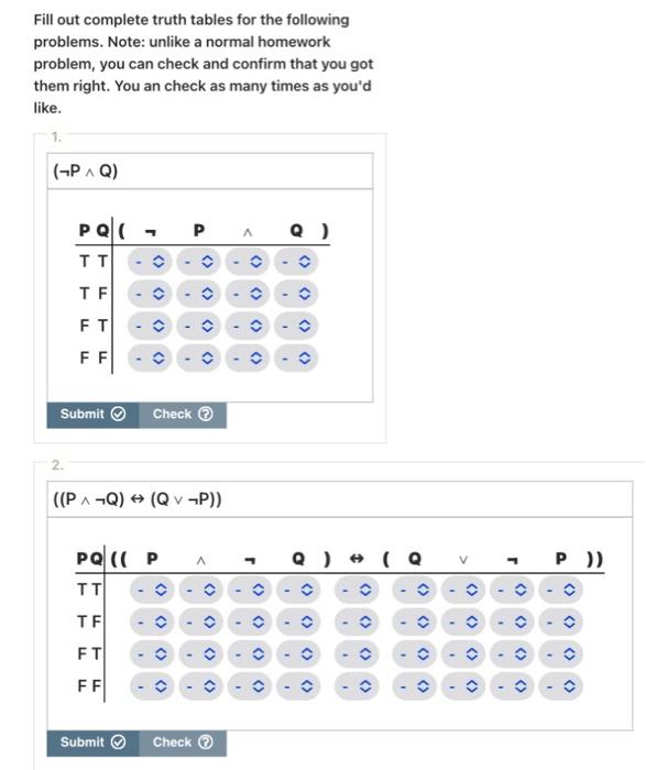 Fill out complete truth tables for the following | Chegg.com
