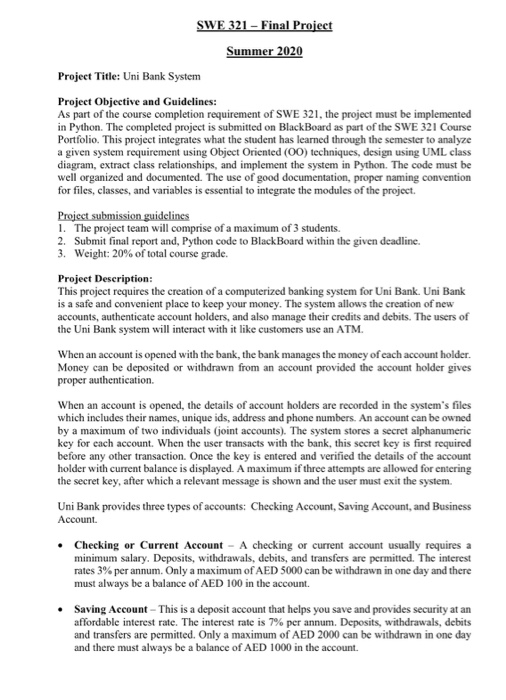 SWE 321 - Final Project Summer 2020 Project Title: | Chegg.com