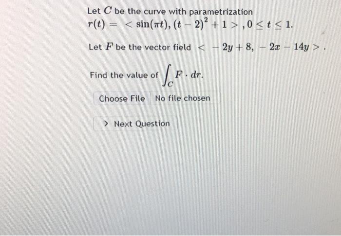 Solved Let C be the curve with parametrization r(t)