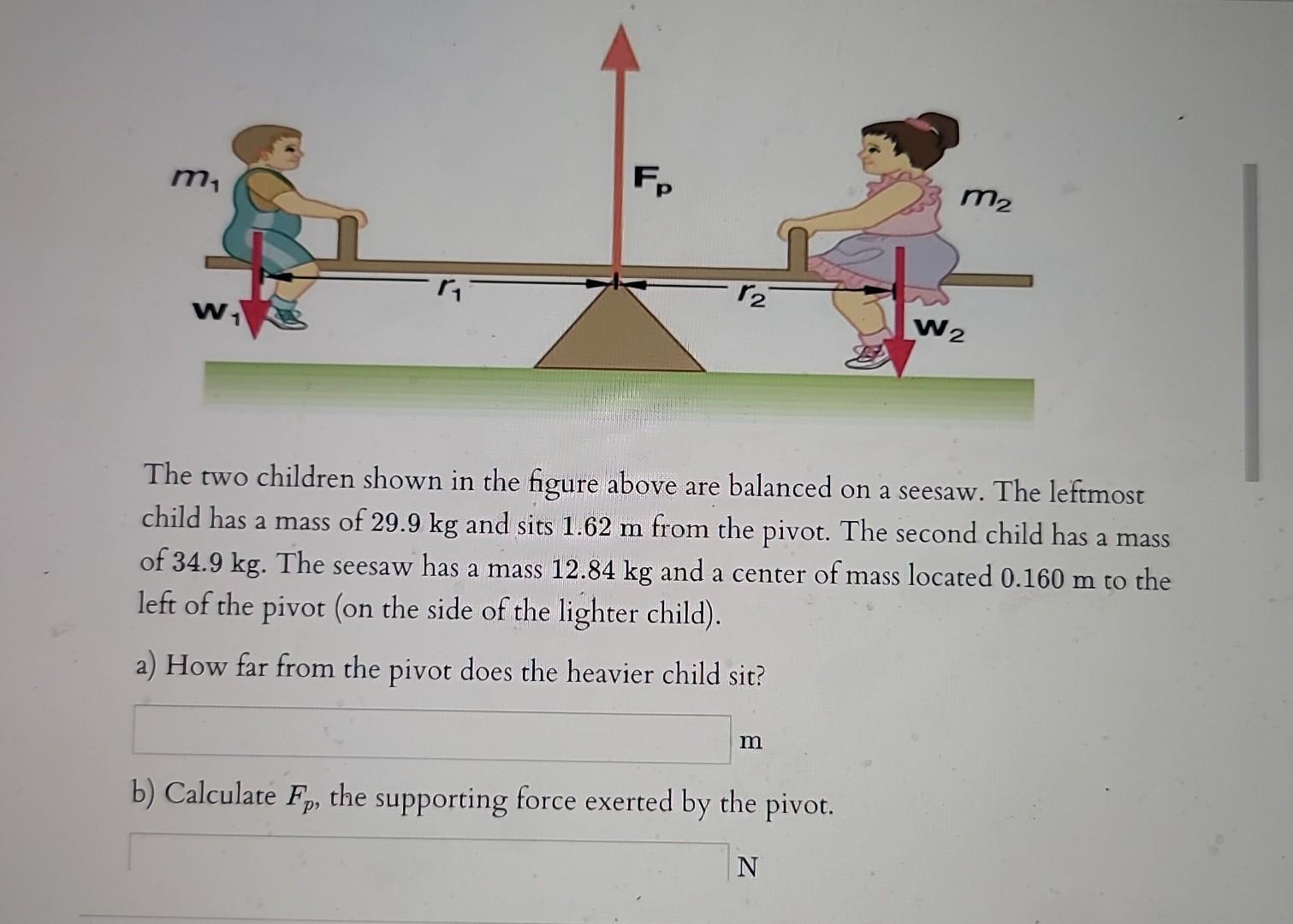 Solved The two children shown in the figure above are | Chegg.com