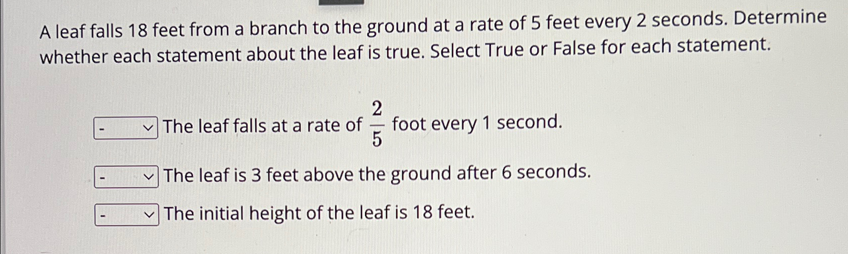 Solved A leaf falls 18 ﻿feet from a branch to the ground at | Chegg.com