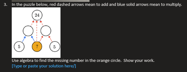 Solved In the puzzle below, red dashed arrows mean to add | Chegg.com