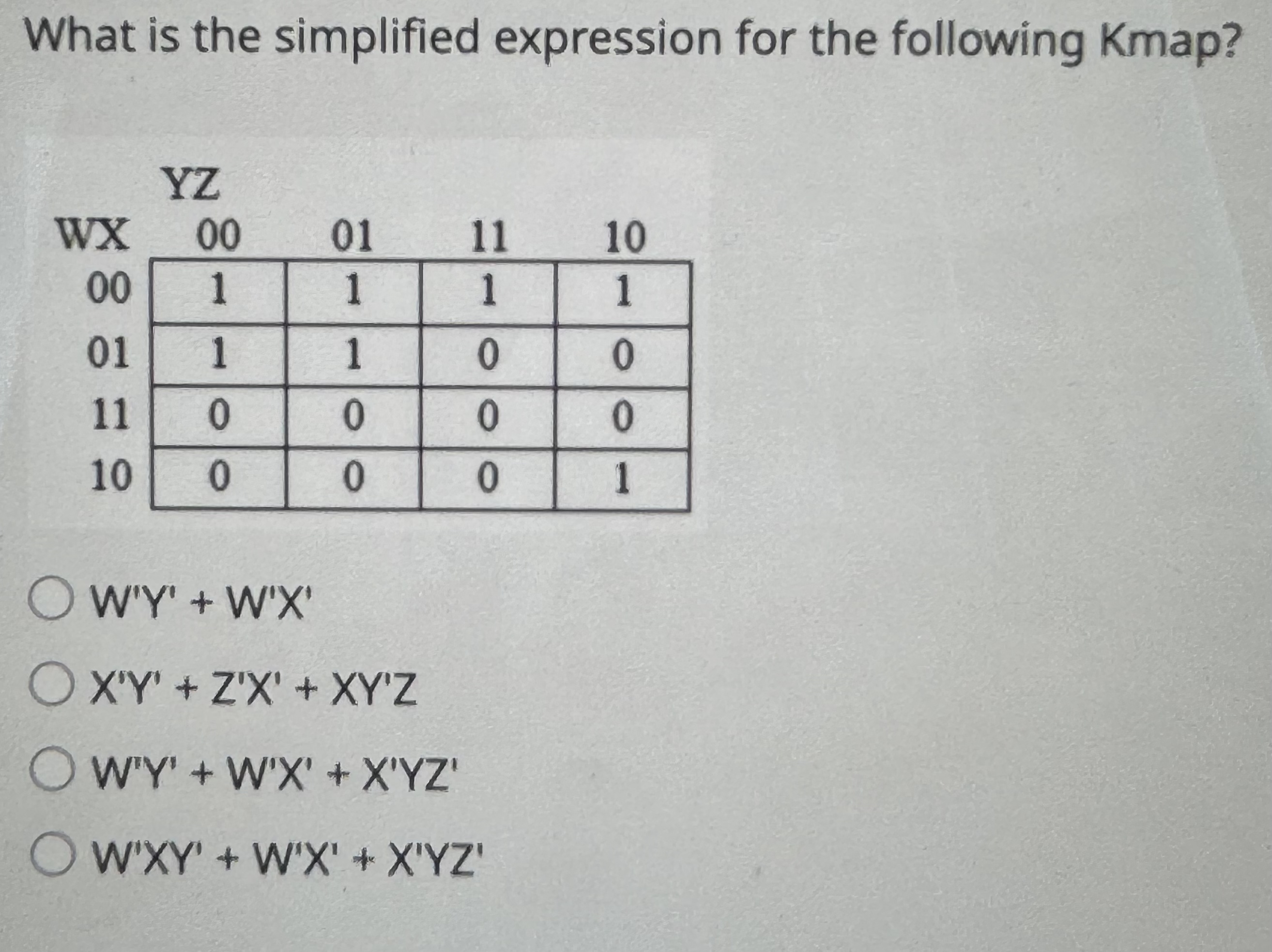 Solved What is the simplified expression for the following | Chegg.com
