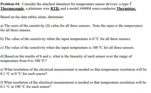 Problem #4: Consider the attached datasheet for | Chegg.com