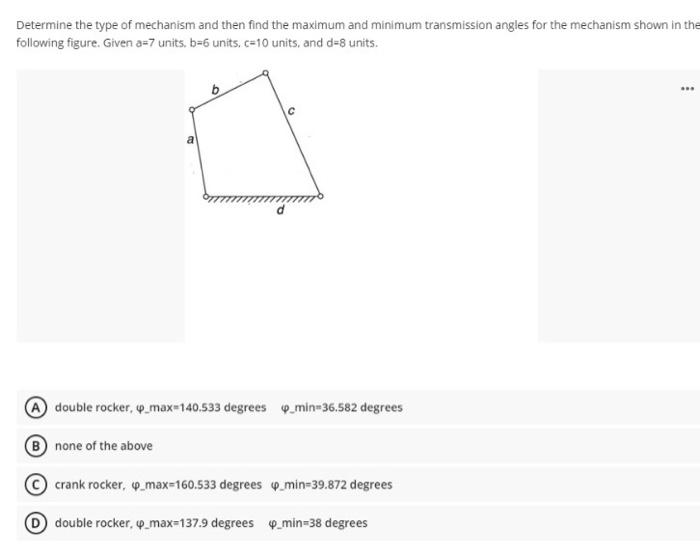 Solved Determine the type of mechanism and then find the | Chegg.com