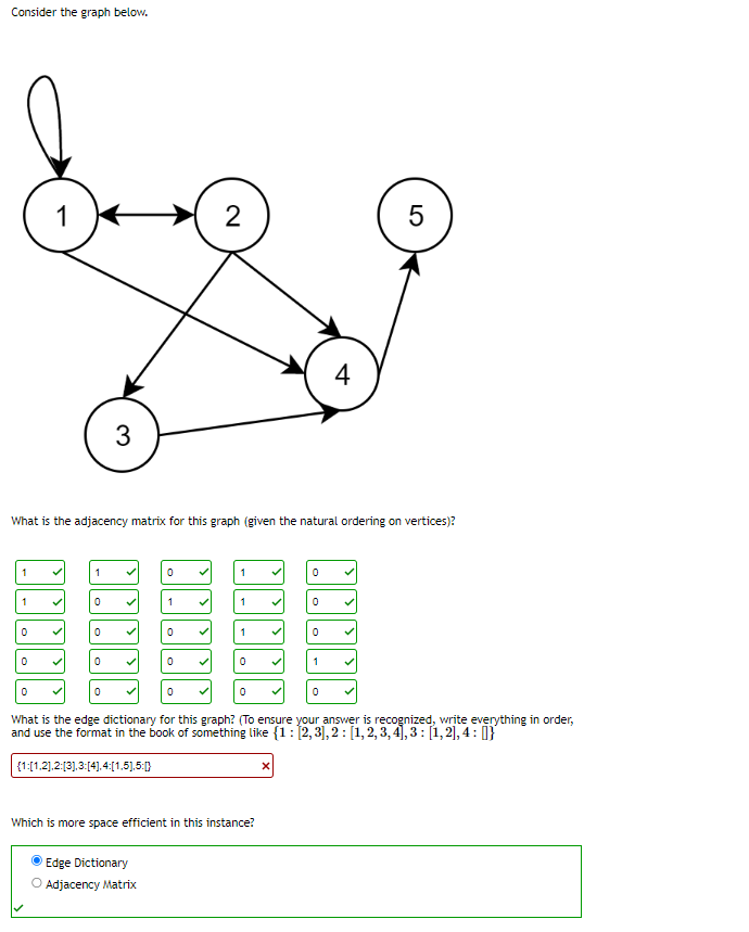 Solved Consider the graph below.What is the adjacency matrix | Chegg.com
