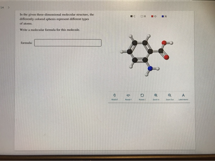 Solved In the given three-dimensional molecular structure, | Chegg.com