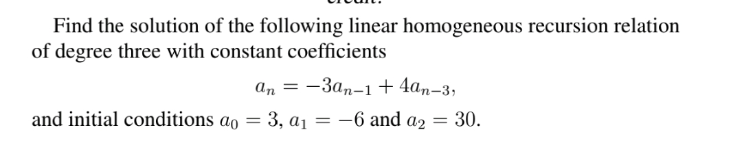 Solved Find the solution of the following linear homogeneous | Chegg.com