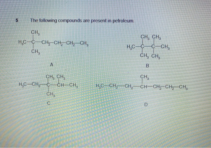 Solved 1. Name the following Alkanes HC-CH2-CH2-CH -CH, | Chegg.com