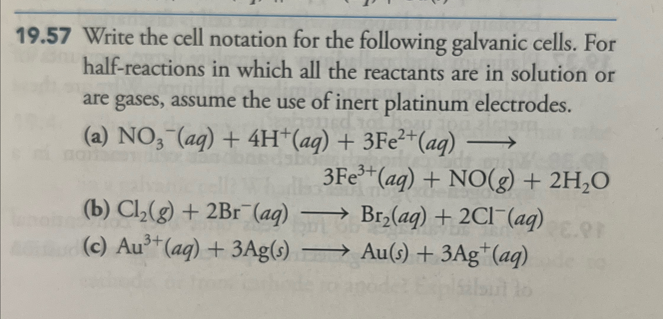 19.57 ﻿Write the cell notation for the following | Chegg.com