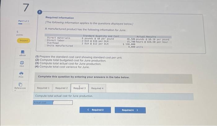 Solved Required information [The folfowing information | Chegg.com