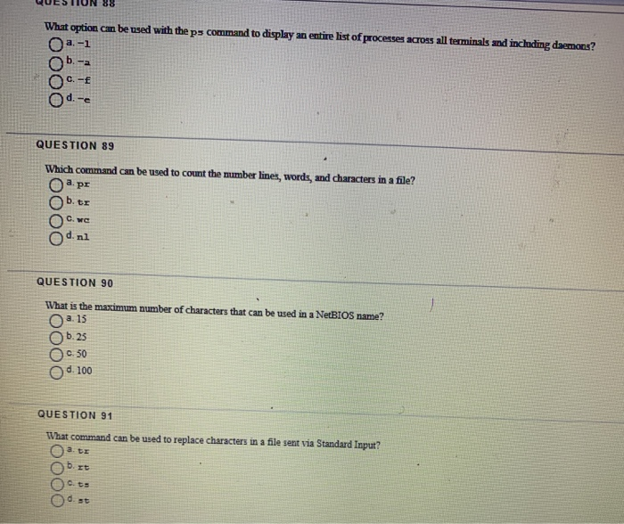 Solved Question 84 What Character When Appended To A