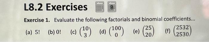 Solved Exercise 1 Evaluate The Following Factorials And