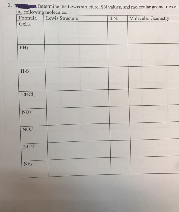 Solved Determine the Lewis structure, SN values, and | Chegg.com